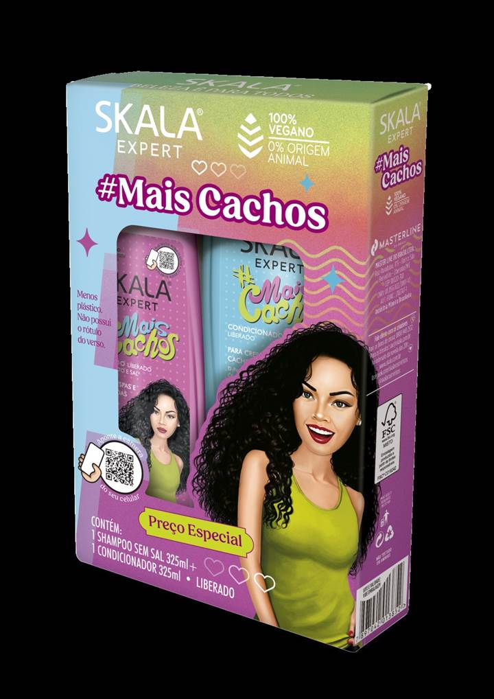 KIT SHAMPOO+CONDICIONADOR SKALA MAIS CACHOS 325ML | Big Lar